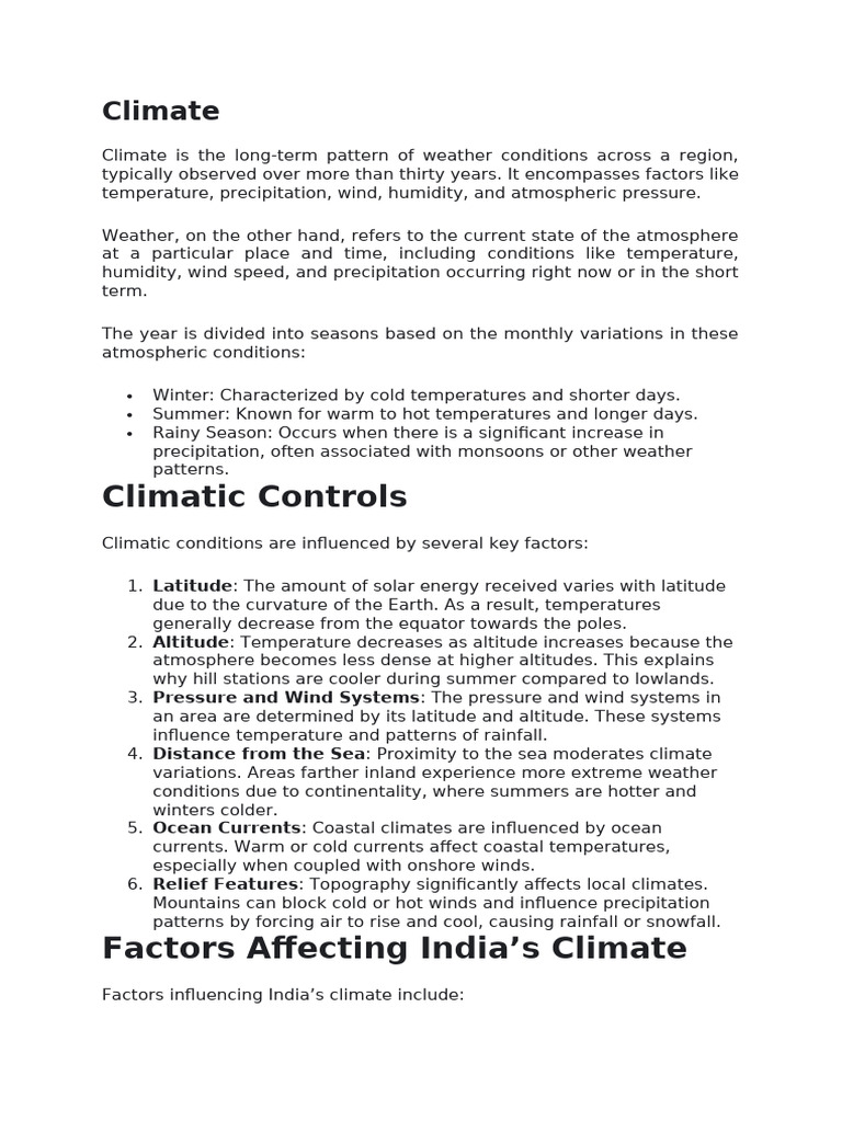 Climate | PDF | Monsoon | Wound