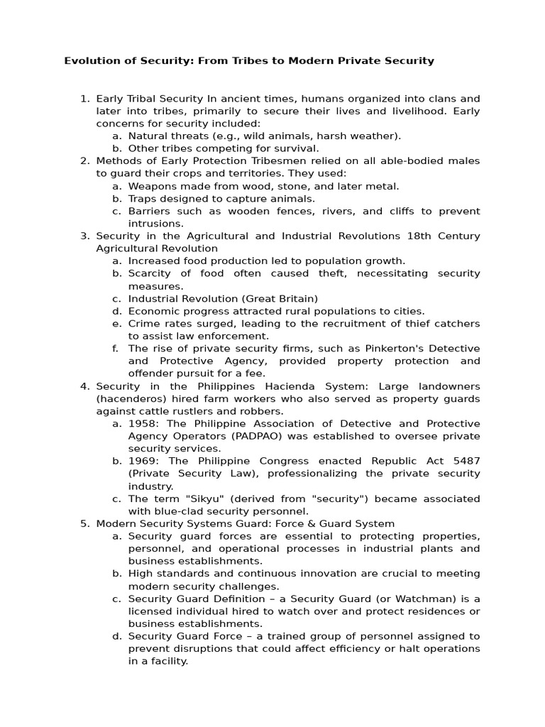 Evolution of Security | PDF | Security Guard