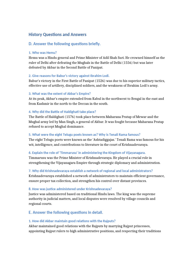 Class 7 Questions and Answers | PDF