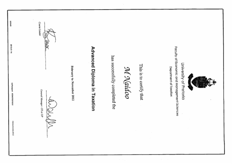 University Certificate | PDF