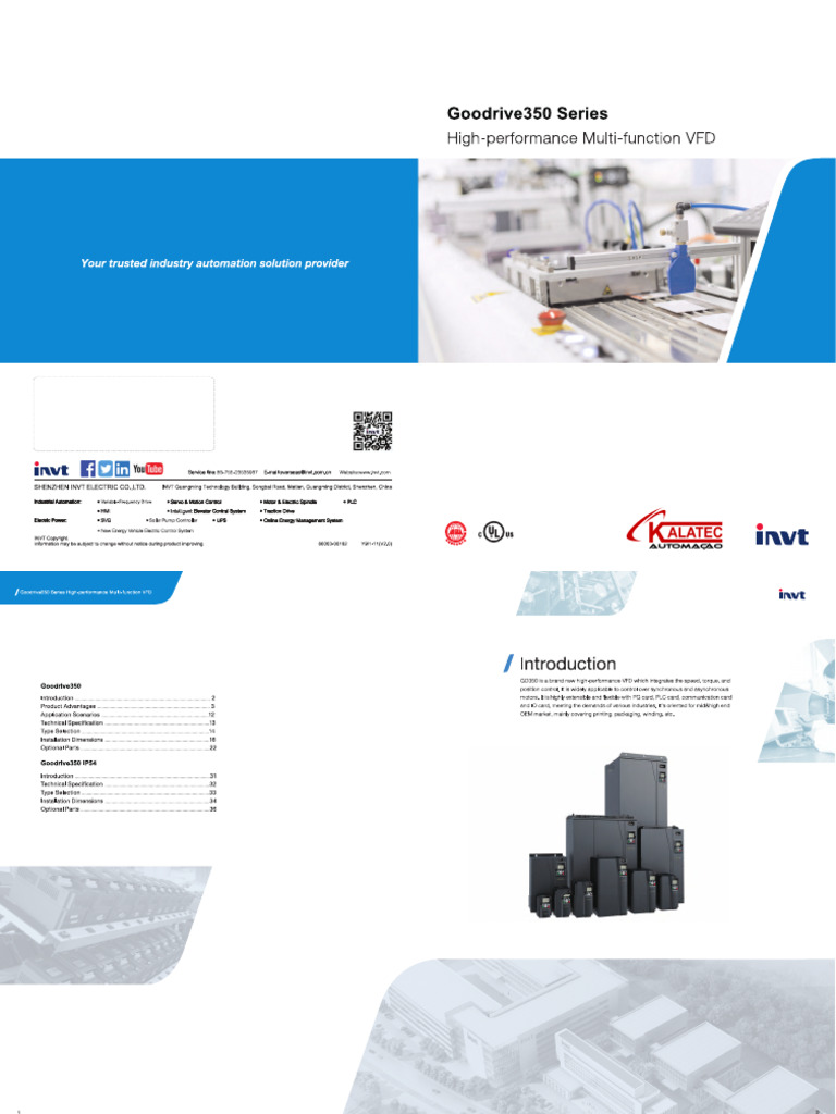GD350 Catalogo Inversor | PDF