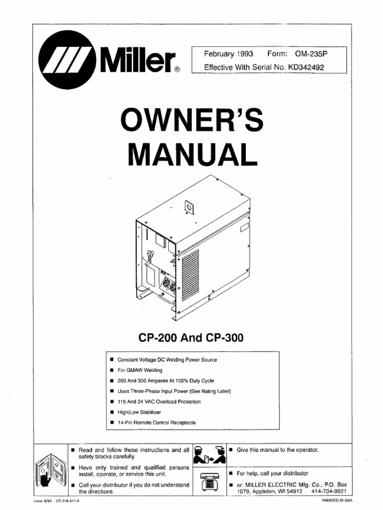 Miller CP-300 | PDF