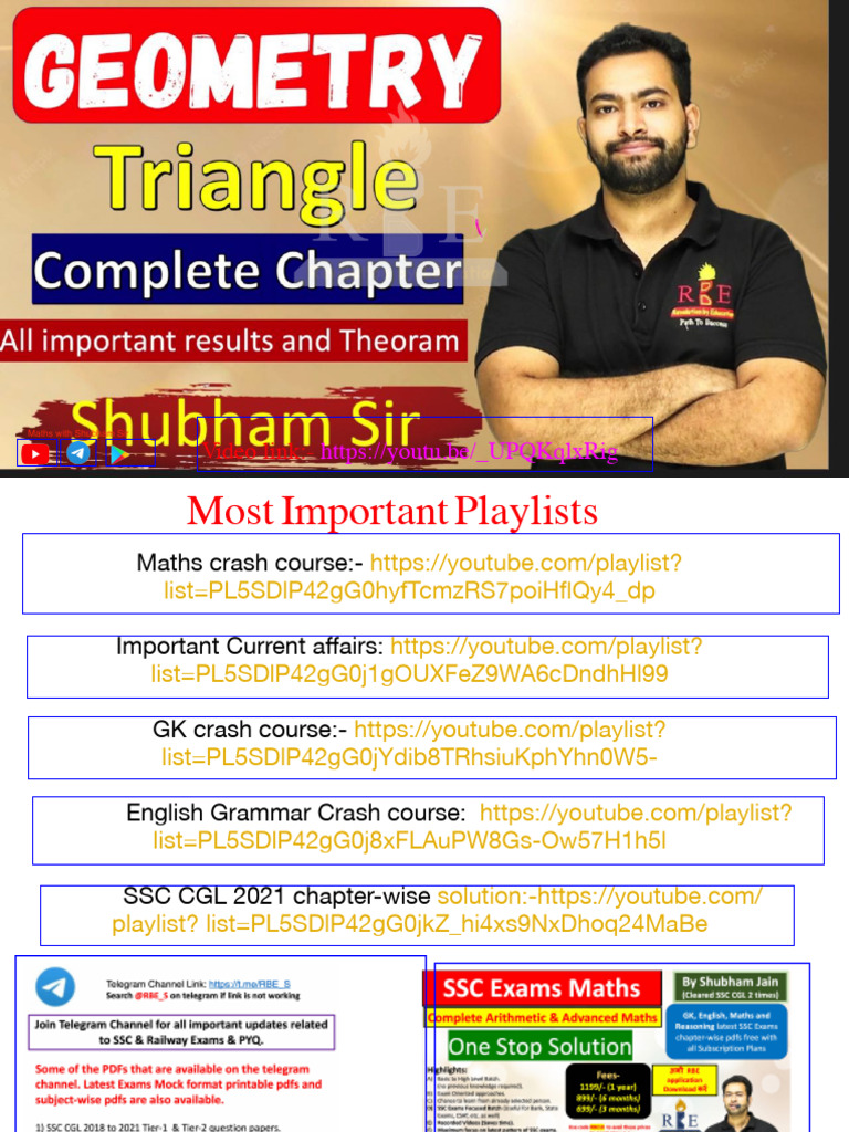 Complete Triangle Revision RBE RBE | PDF