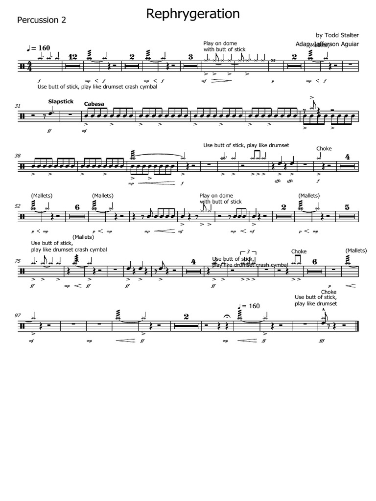 Rephrygeration PERCUSSÃO-Percussion 2 | PDF | Drum Kit | Music Production