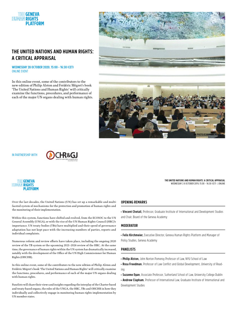 UN Human Rights: Critical Event Insights | PDF | United Nations ...