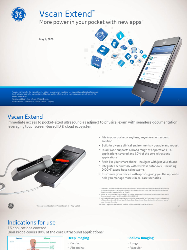 Vscan Extend R2 - Customer Presentation | PDF | Medical Ultrasound | Heart