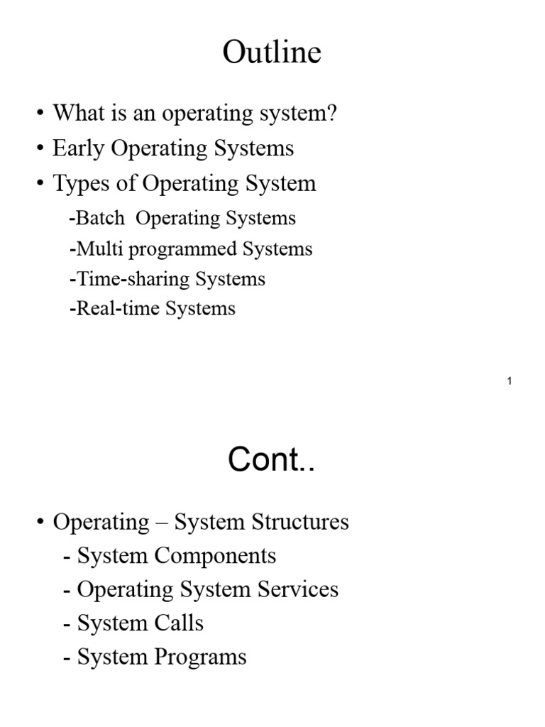 oslecture1.ppt | PDF | Operating System | Computer Data Storage
