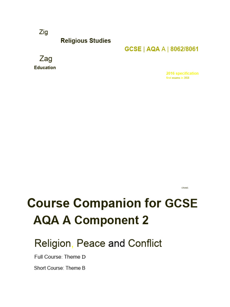GCSE AQA Religion, Peace & Conflict Guide | PDF | Ahimsa | Jihad
