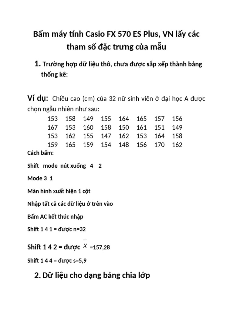 Huong Dan Bam May Tinh Casio | PDF