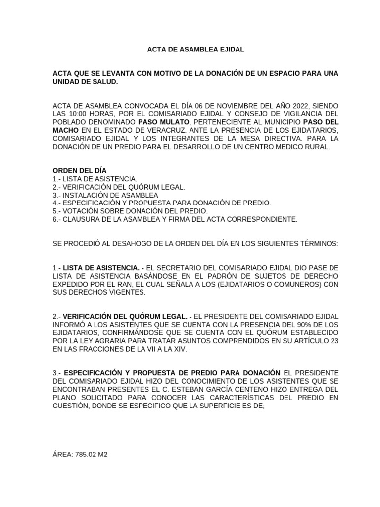 Donación de Predio para Centro Médico | PDF | Gobierno