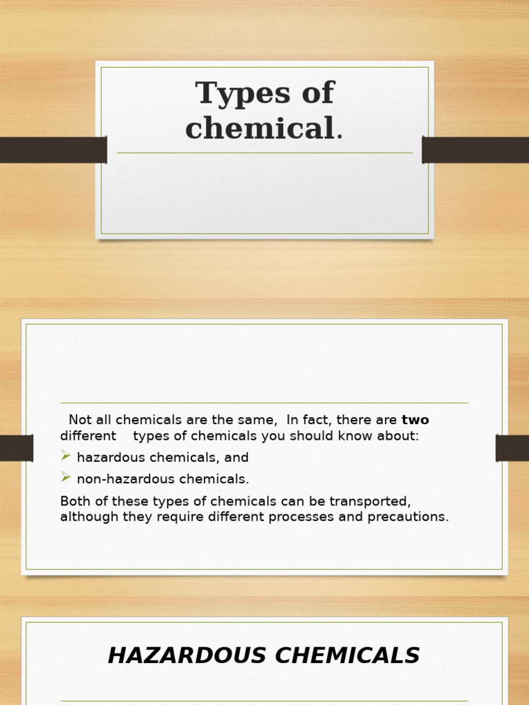 Lecture 2 Chemicals Transportation | PDF | Dangerous Goods | Chemical Substances