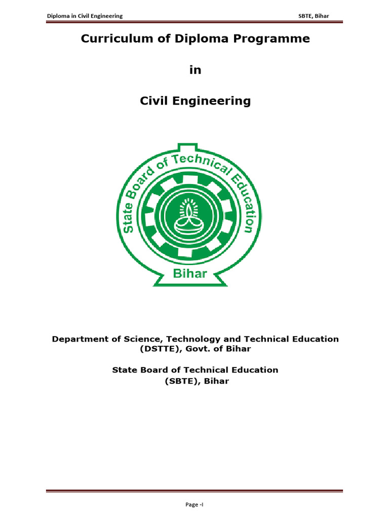 Civil Engineering Diploma Curriculum | PDF | Matrix (Mathematics ...