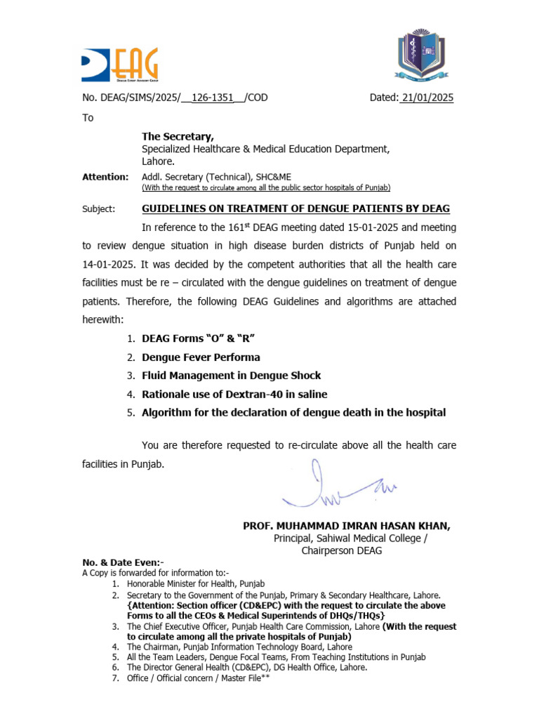 DEAG Dengue Treatment Guidelines 2025 | PDF | Clinical Medicine ...