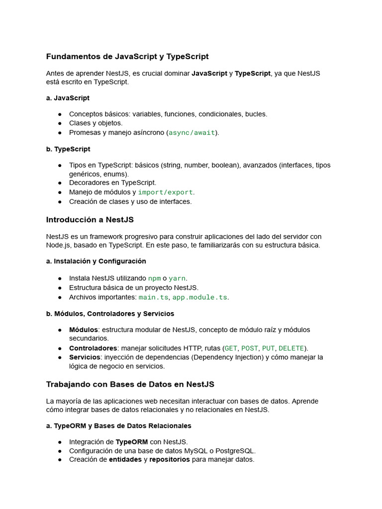 Fundamentos de JavaScript y TypeScript | PDF | Mongo Db | Bases de datos