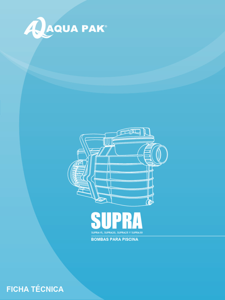 FICHA TECNICA BOMBAS SUPRA | PDF | Materiales | Ingeniería mecánica