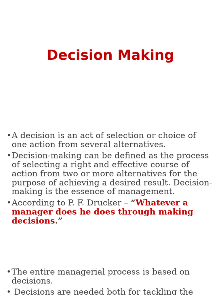 Decision Making | PDF | Decision Making | Marketing Strategy