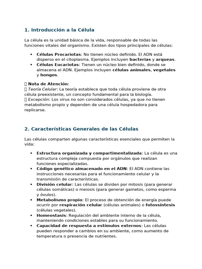 Introducción a la Biología Celular | PDF | Biología Celular) | Citoplasma