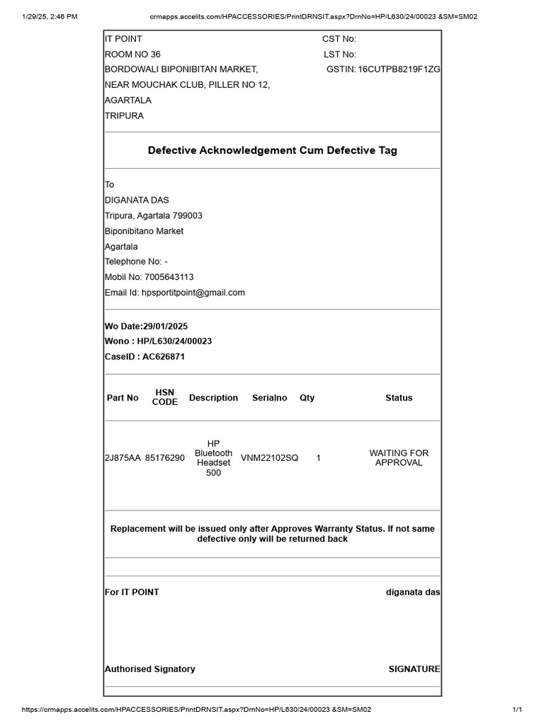 HPACCESSORIES - PrintDRNSIT - Aspx - DrnNo HP - L630!24!00023 &SM SM02 | PDF