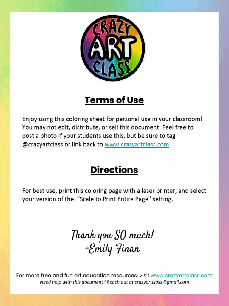 Thank You SO Much! - Emily Finan: Terms of Use | PDF