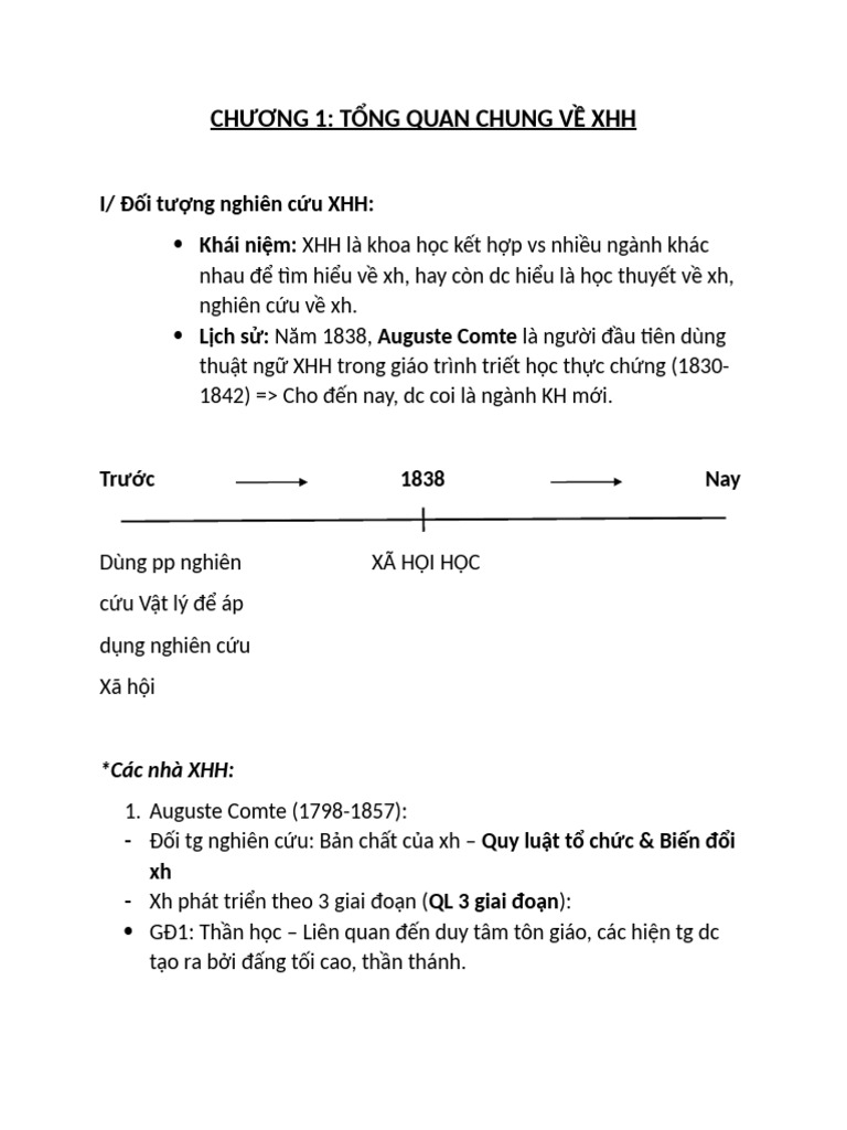 Chương 1 - Tổng quan chung về XHH | PDF