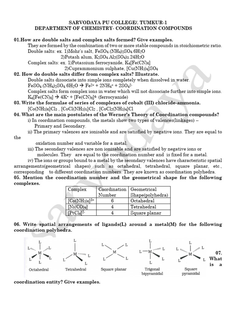 Coordination Compounds.24-25 | PDF | Coordination Complex | Ligand