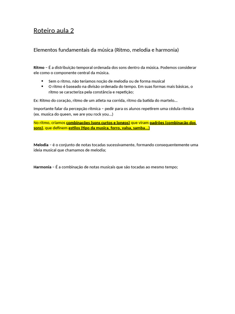 Roteiro aula 2 | PDF