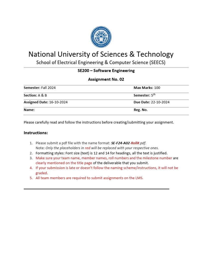 Software Engineering Assignment | PDF