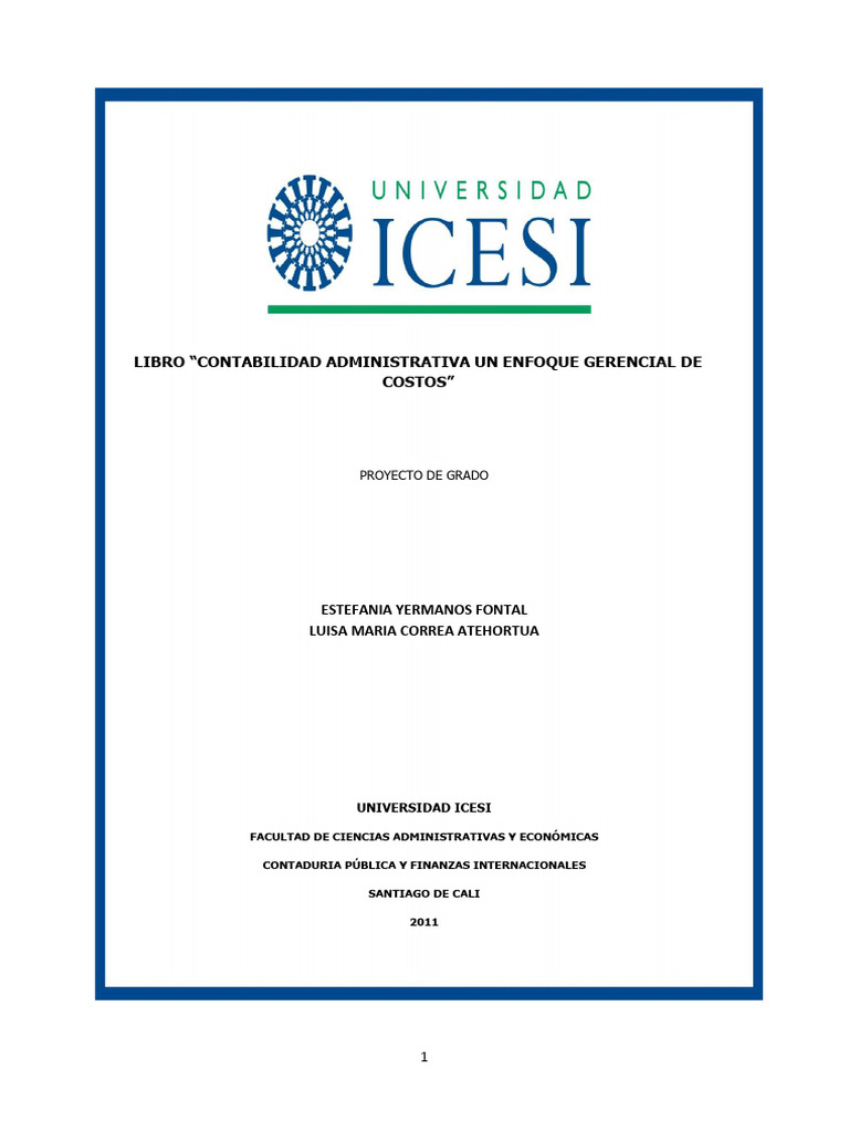 Libro Contable Administrativo | PDF | Contabilidad | Costo