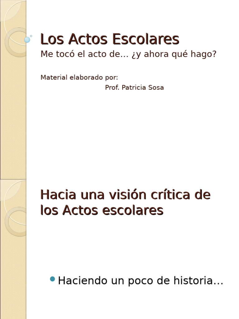 Actos Escolares: Historia y Significado | PDF | Bandera | Rituales