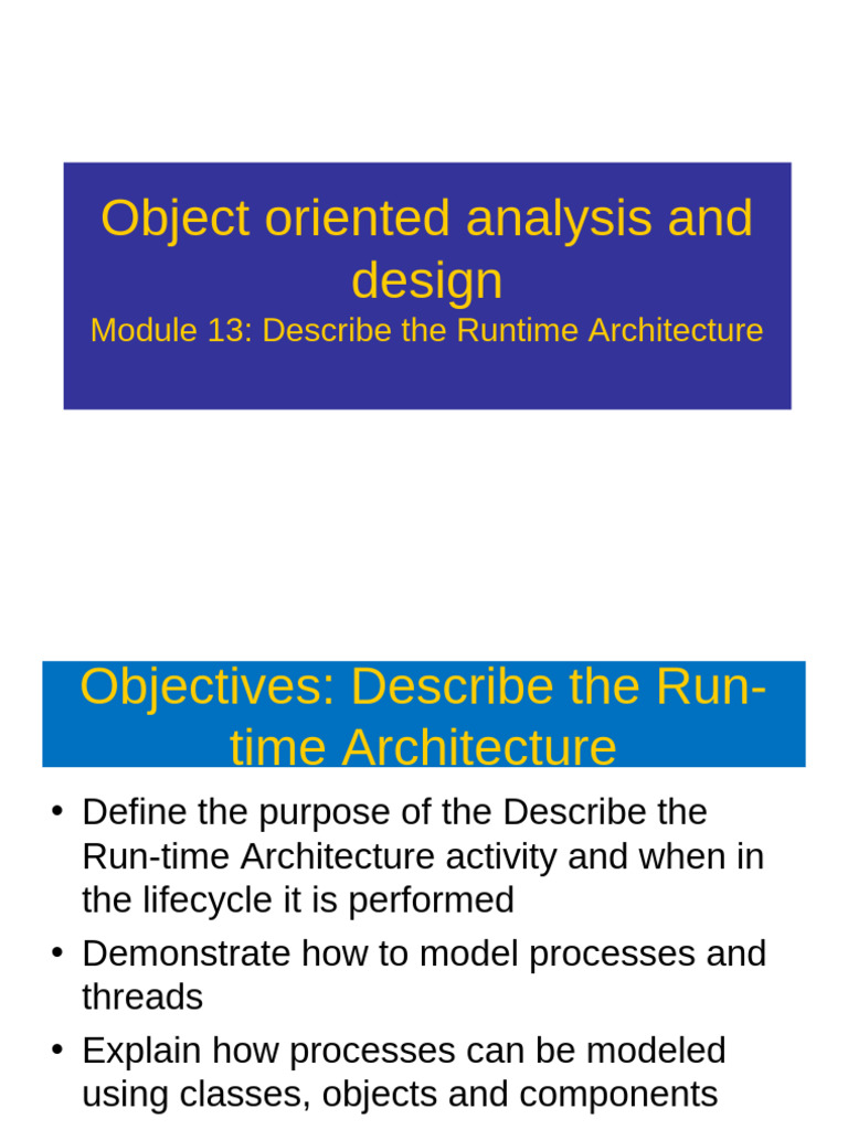 Describe the Runtime Architecture (Tham Khảo Thêm) | PDF | Process ...