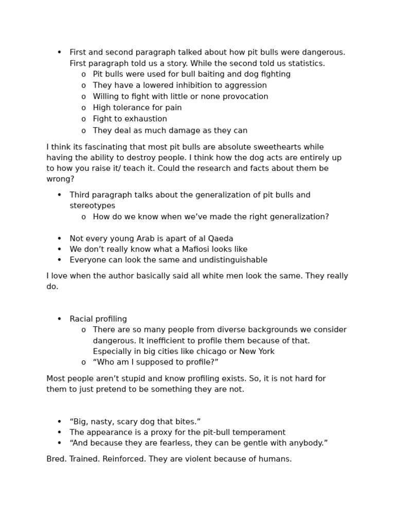 Understanding Pit Bulls and Stereotypes | PDF | Pit Bull | Dogs