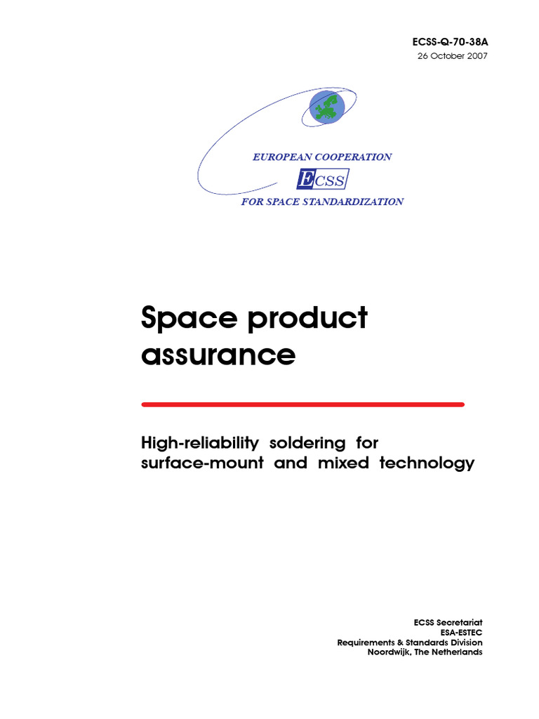 Ecss Q 70 38a | PDF | Printed Circuit Board | Electronic Engineering
