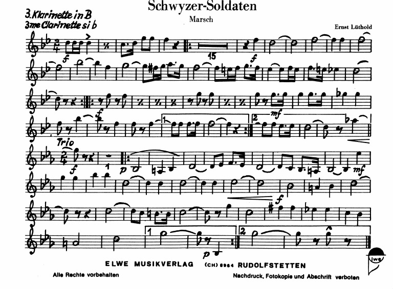 Schwyzer-Soldaten Klarinette 3. B | PDF