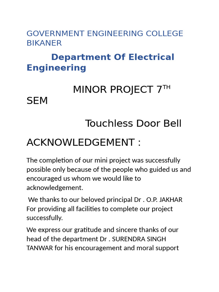 Government Engineering College Bikaner | PDF