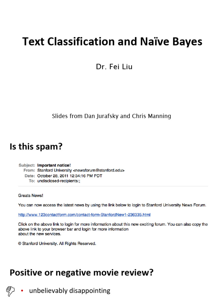 Naïve Bayes for Text Classification | PDF | Applied Mathematics | Artificial Intelligence