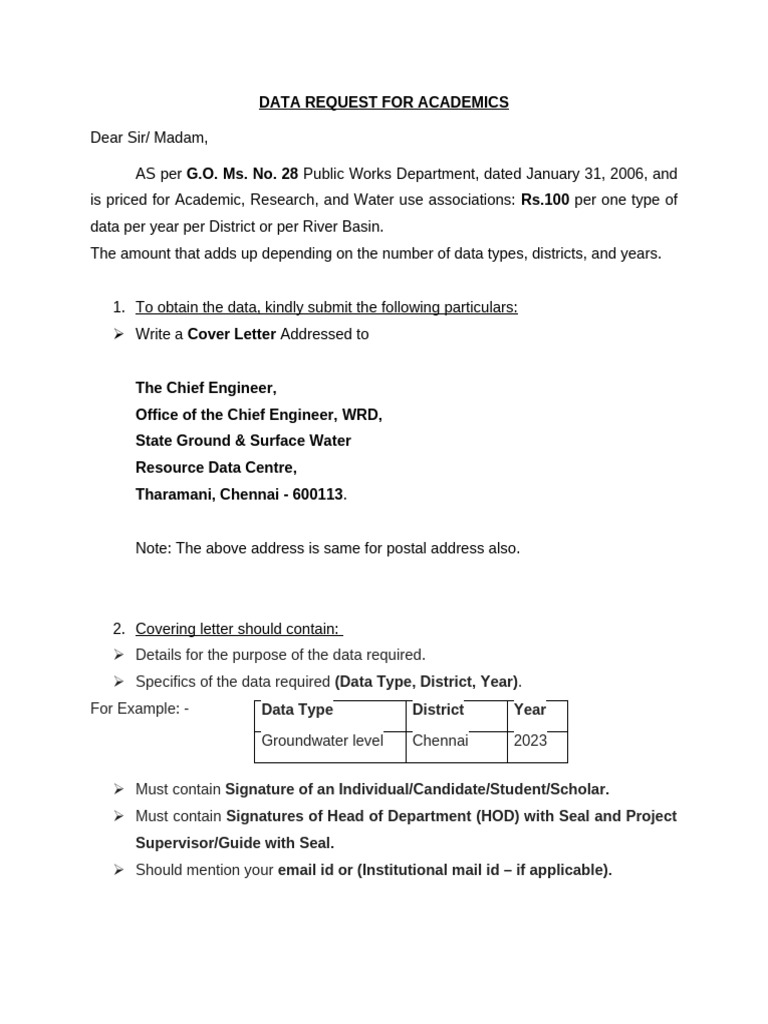 Data Request Procedure For Academic | PDF | Computing