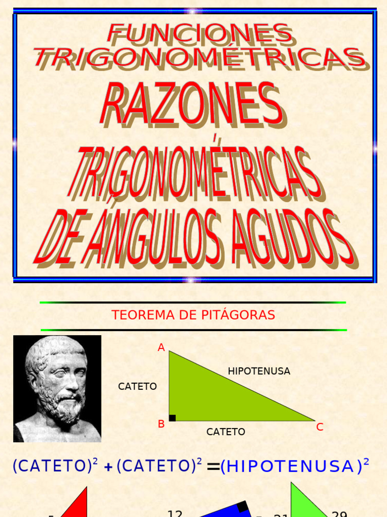 Razones Trigonométricas 1 | PDF | Funciones trigonométricas | Trigonometría