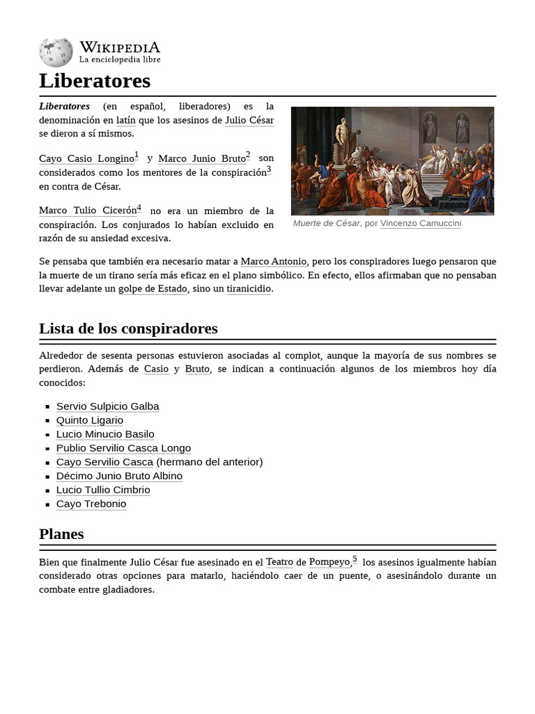 Liberatores | PDF | Julio César | Mark Antony