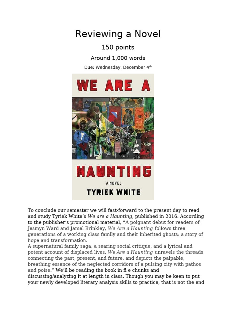 Book Review Prompt and Assignment Sheet Fall 2024 TR | PDF | Books | Essays