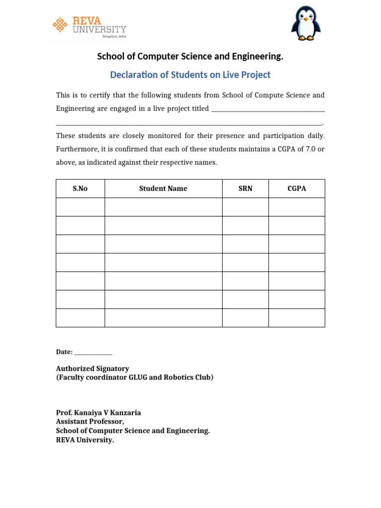 GLUG Project_Declaration_Form | PDF