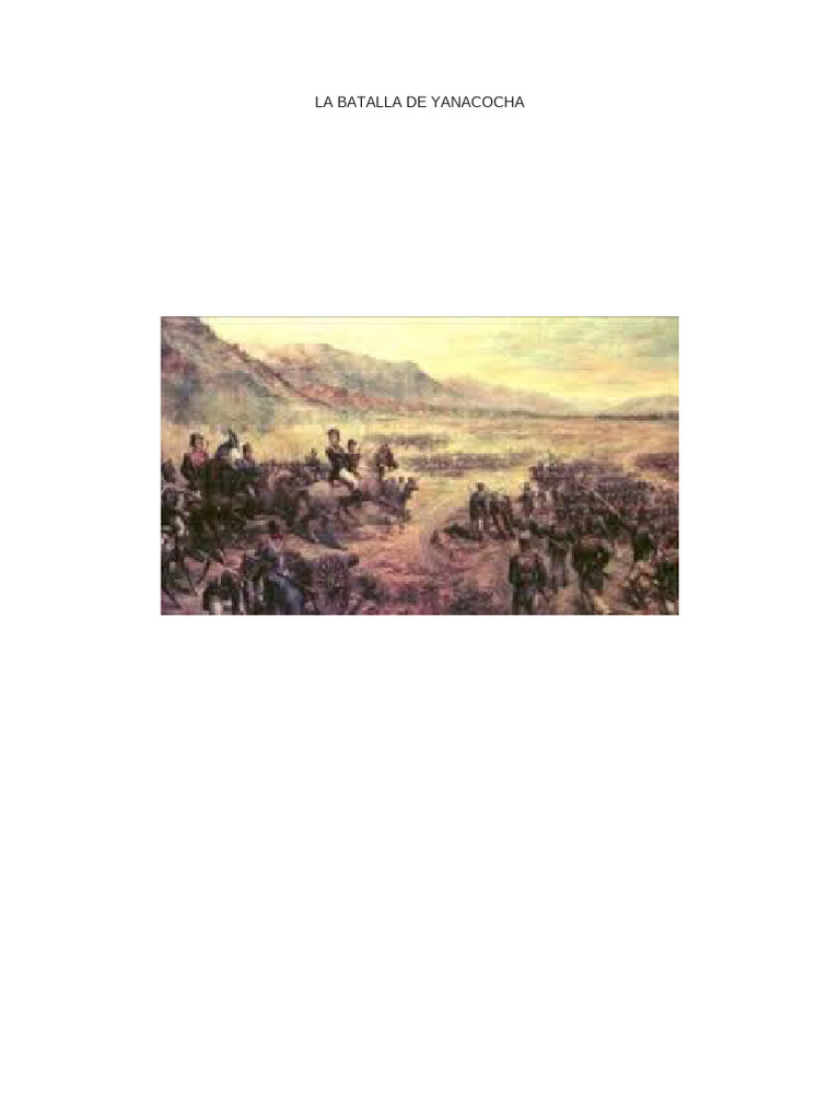 La Batalla de Yanacocha | PDF | Militar | Conflictos del segundo milenio