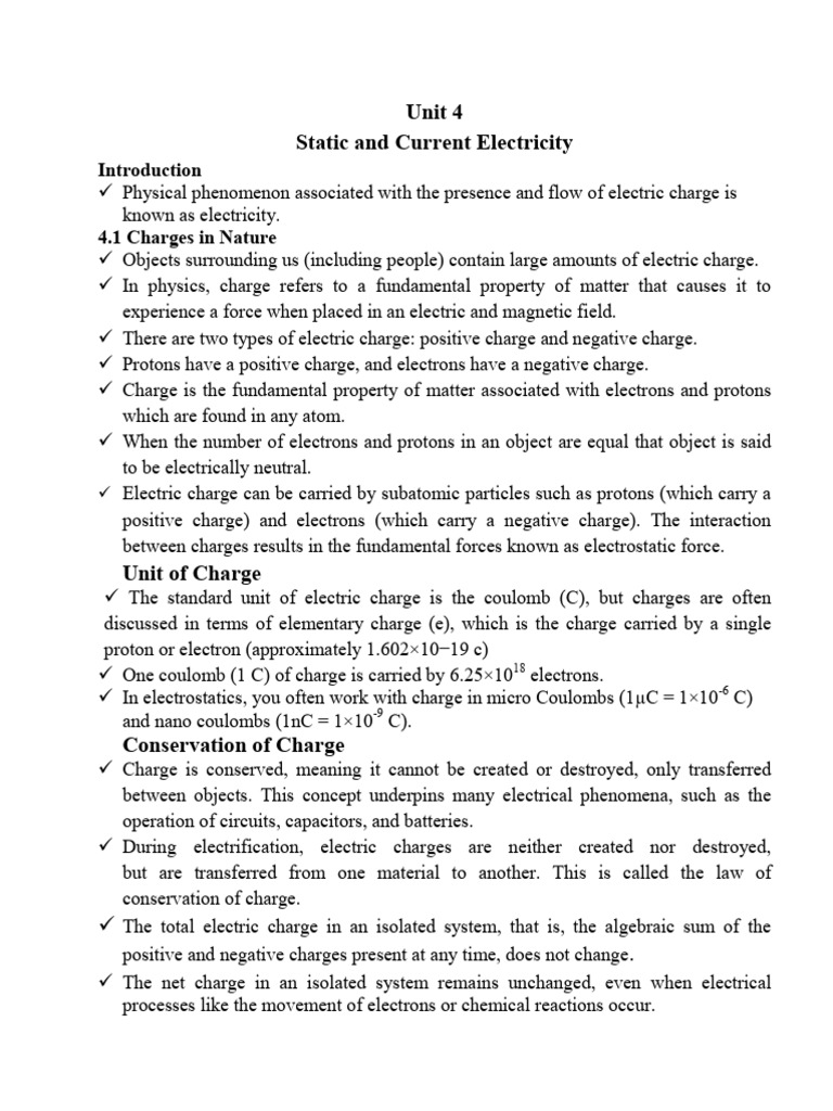 Understanding Electric Charge Concepts | PDF | Electric Charge ...
