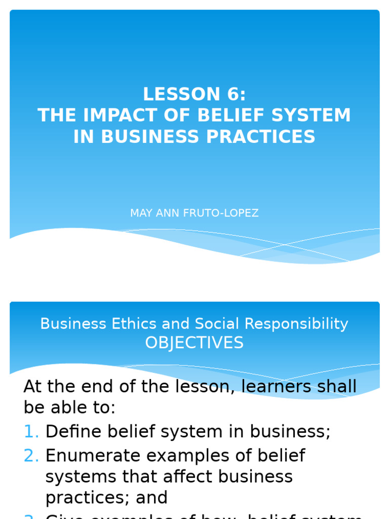 Belief Systems' Influence on Business | PDF | Religious Belief And ...