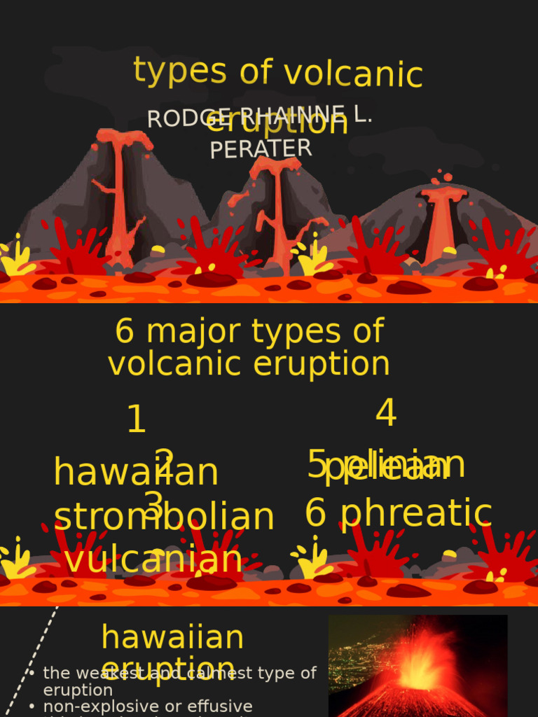 Types of Volcanic Eruptions Explained | PDF