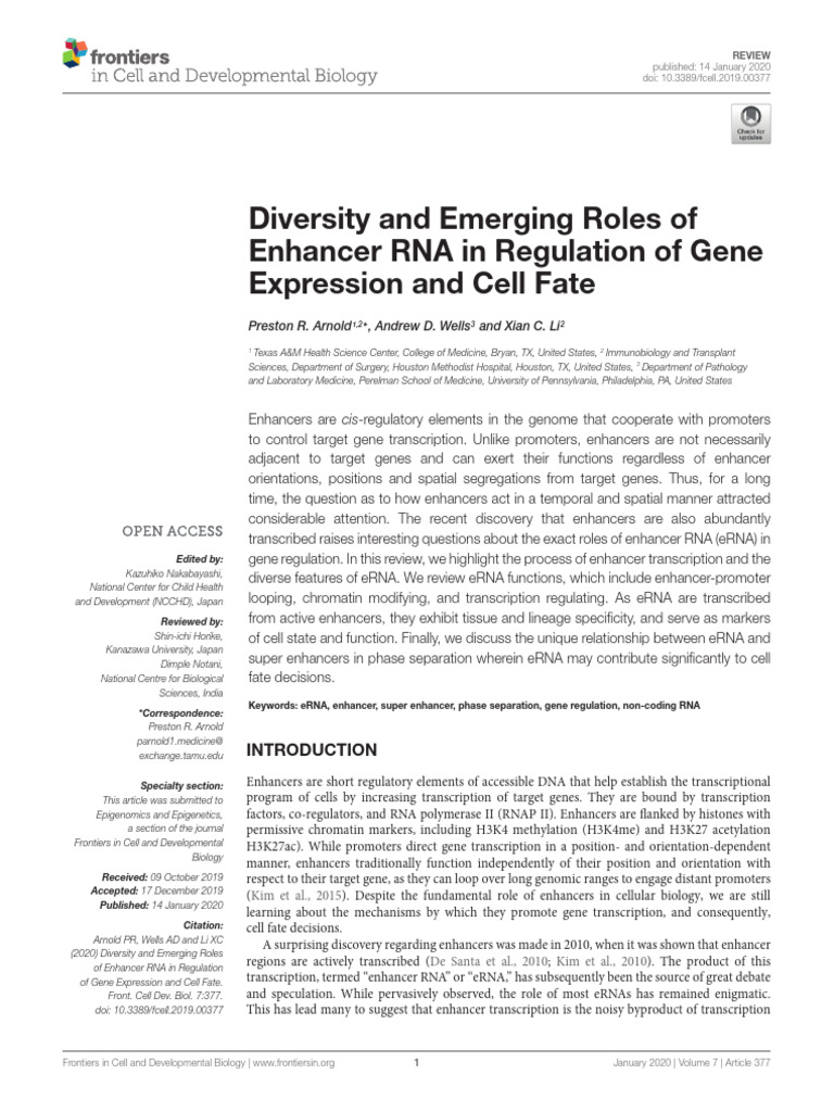 Diversity_and_Emerging_Roles_of_Enhancer_RNA_in_Regulation_of_Gene_Expression_and_Cell_Fate ...