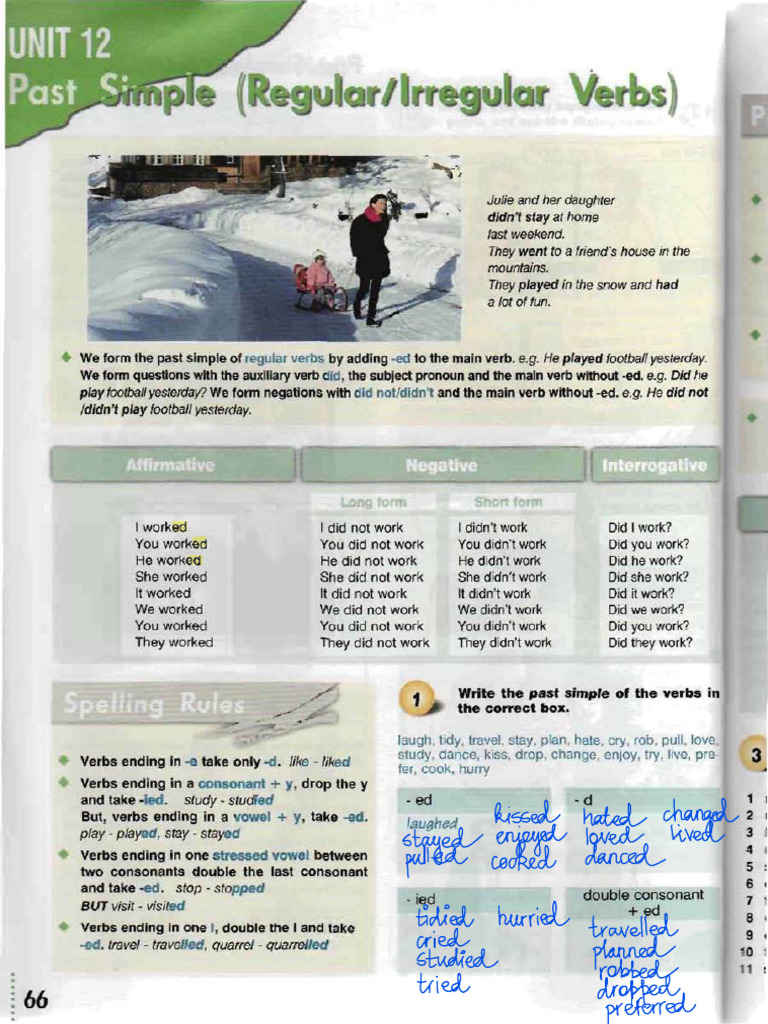 Past - Simple - Regular Verbs | PDF