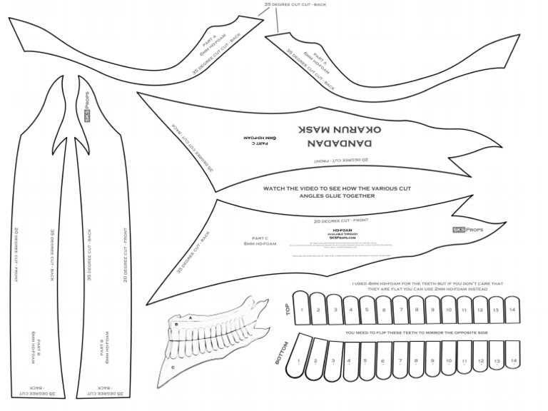 Okarun Mask Template SKS Props | PDF