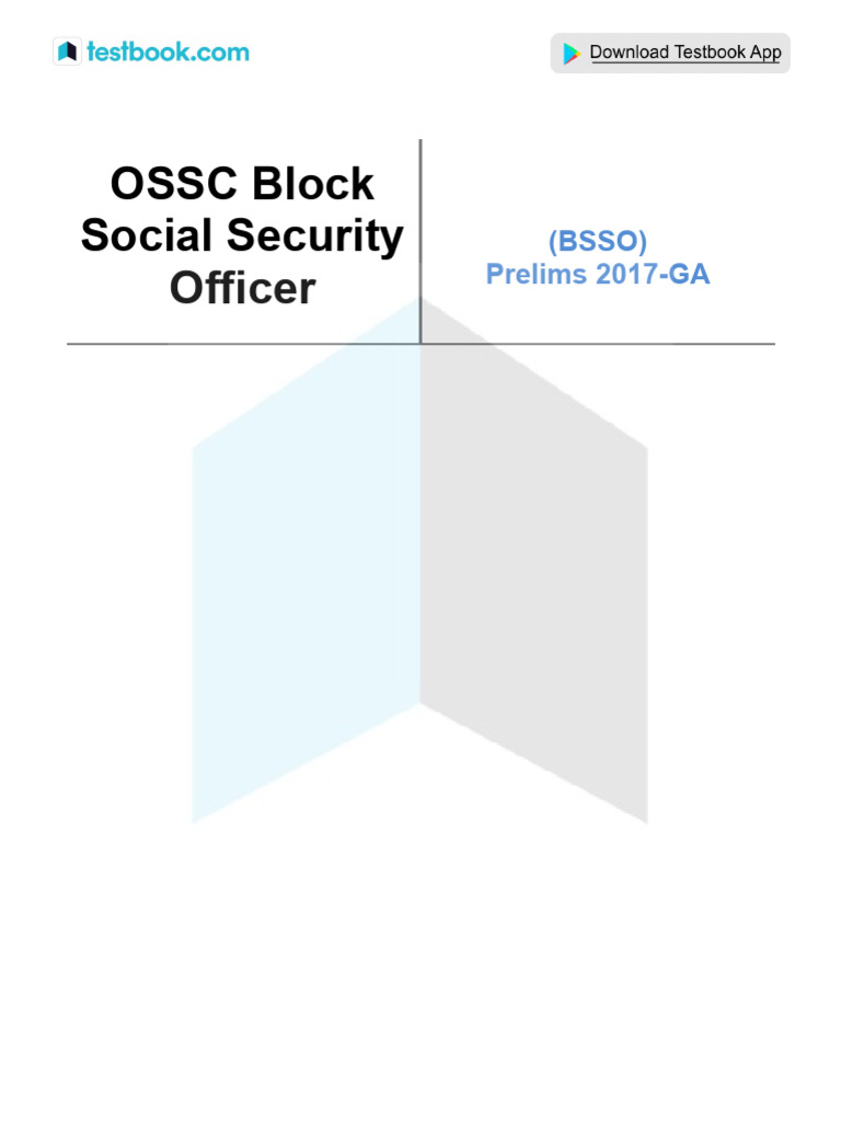 OSSC Block Social Security Officer (BSSO) Prelims 2017-GA_English ...