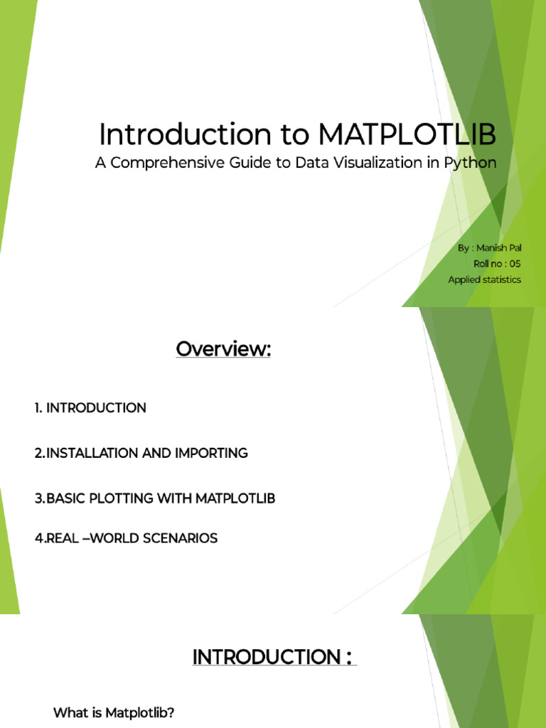 15 Introduction to MATPLOTLIB LIBRARY | PDF