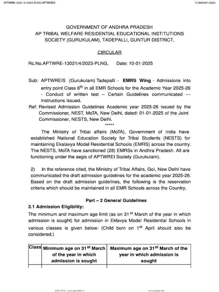 AP EMRS 2025 Notification | PDF